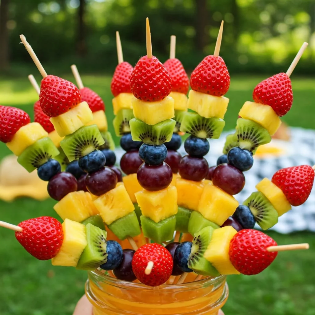 Rainbow Fruit Kabobs: A Colorful, Healthy Snack the Whole Family Will Love!